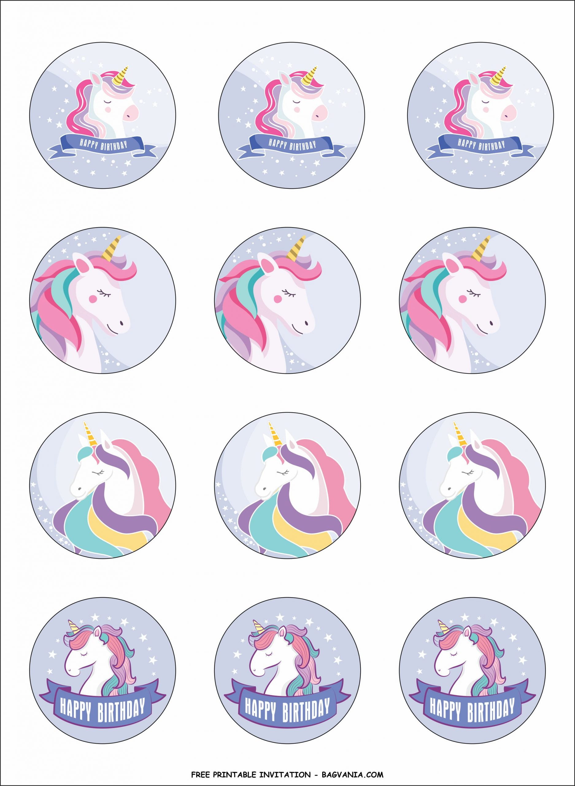 Unicorn Cupcake Toppers Printable Free Printable Templates Porn Sex